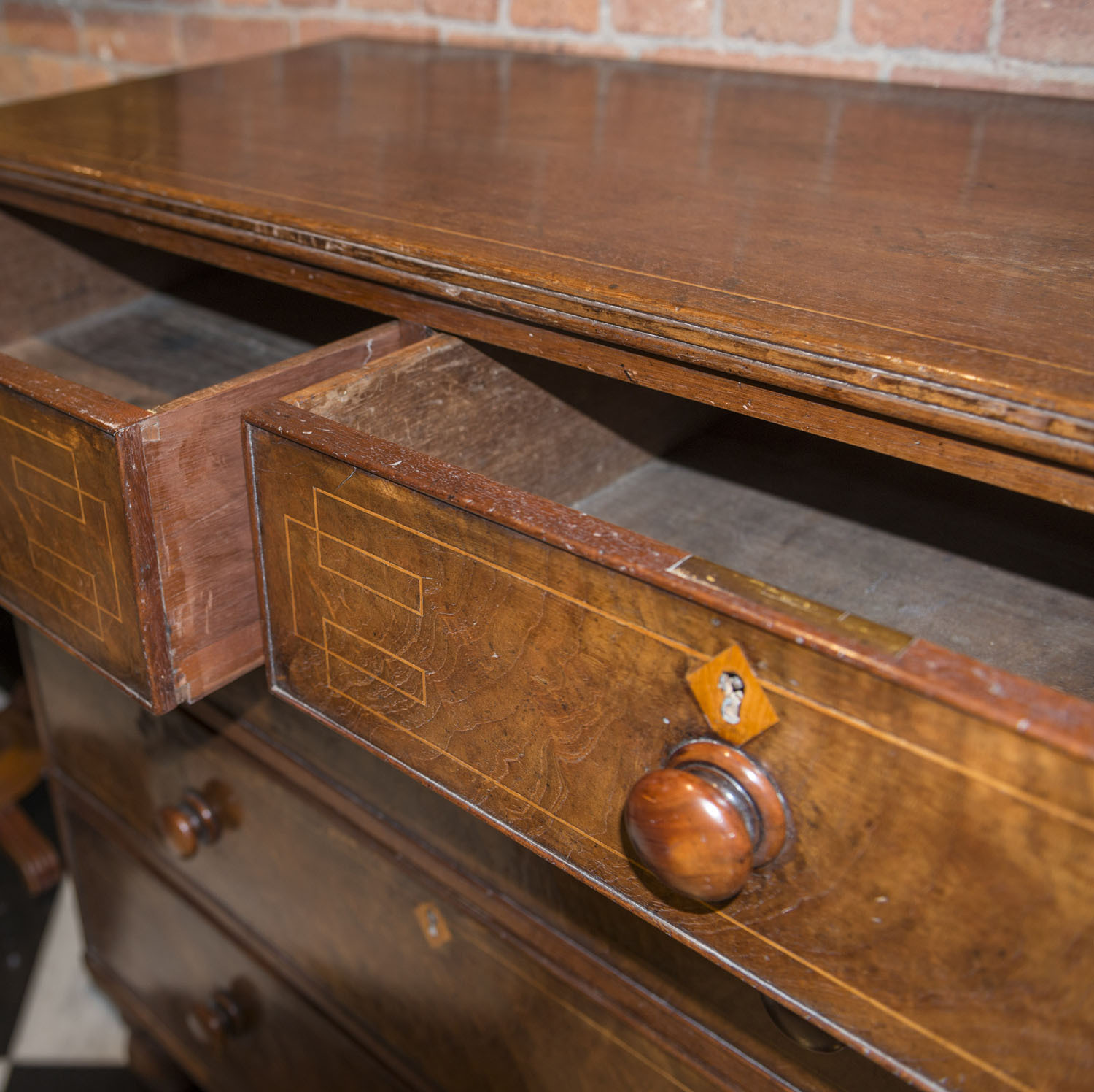 A stunning and early Colonial chest of drawers, full cedar construction ...