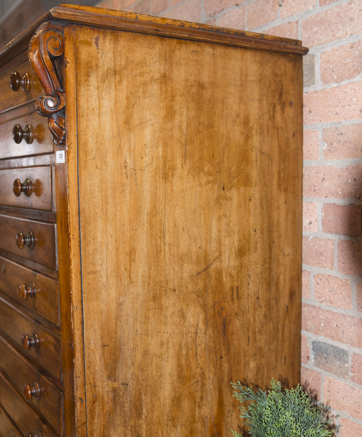 An impressive Colonial solicitors chest comprising of ten single ...