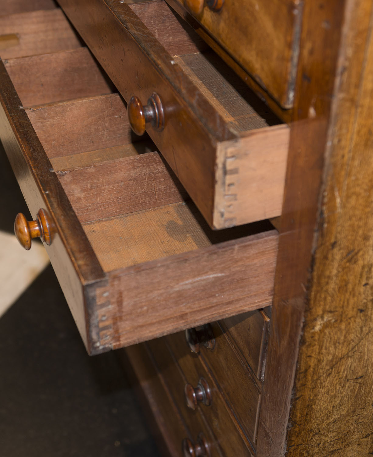An impressive Colonial solicitors chest comprising of ten single ...