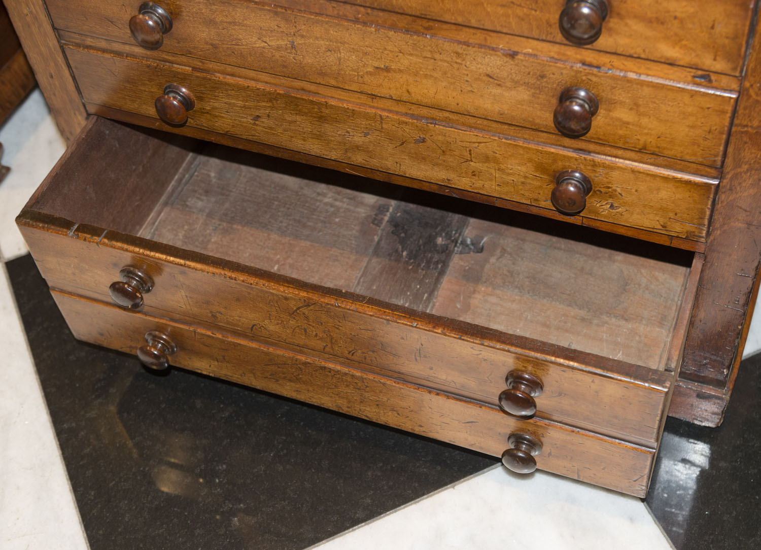 An impressive Colonial solicitors chest comprising of ten single ...