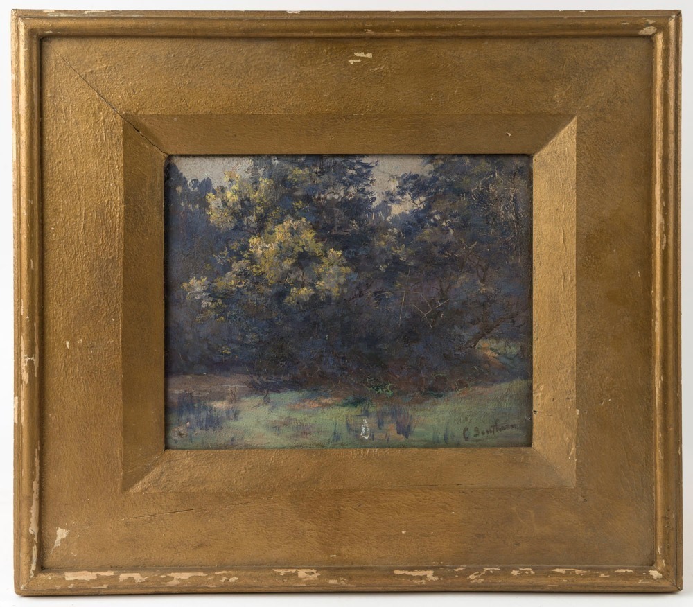 CLARA SOUTHERN (1861-1940), (wattle blossoms, Yarra River, Warrandyte ...