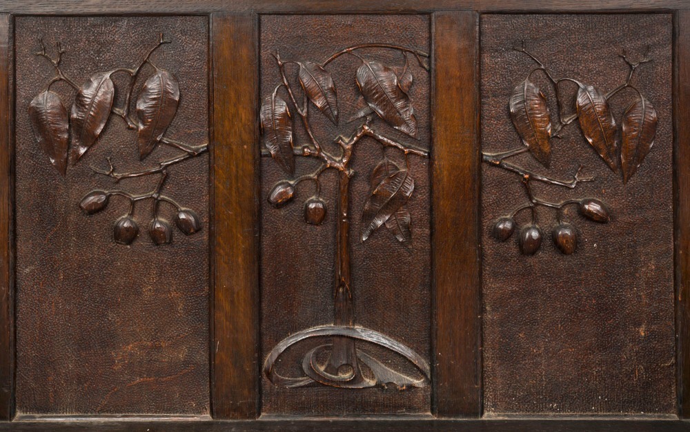 ROBERT PRENZEL (attributed) Australian carved timber hall seat with ...