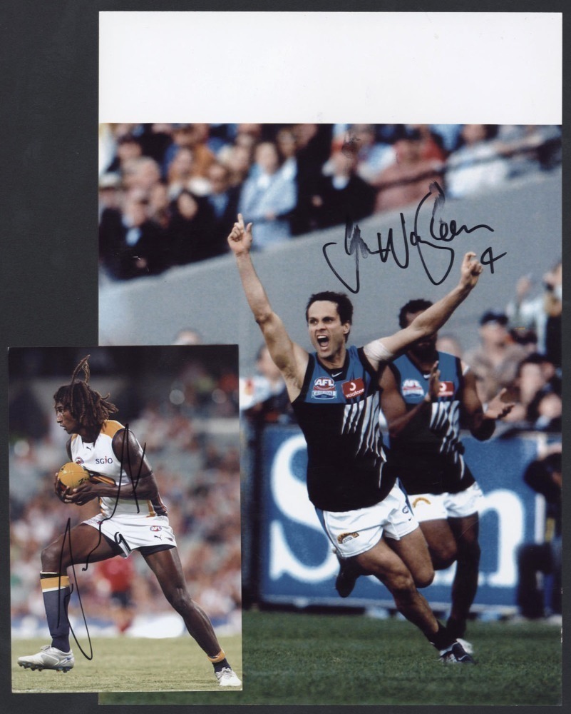 SIGNED PLAYER PHOTOS: for WEST COAST EAGLES (7, all 16x10cm) including ...
