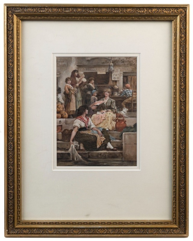 (After) LUKE FILDES R.A. by MILLY HAMBRIDGE, (washerwoman street scene ...
