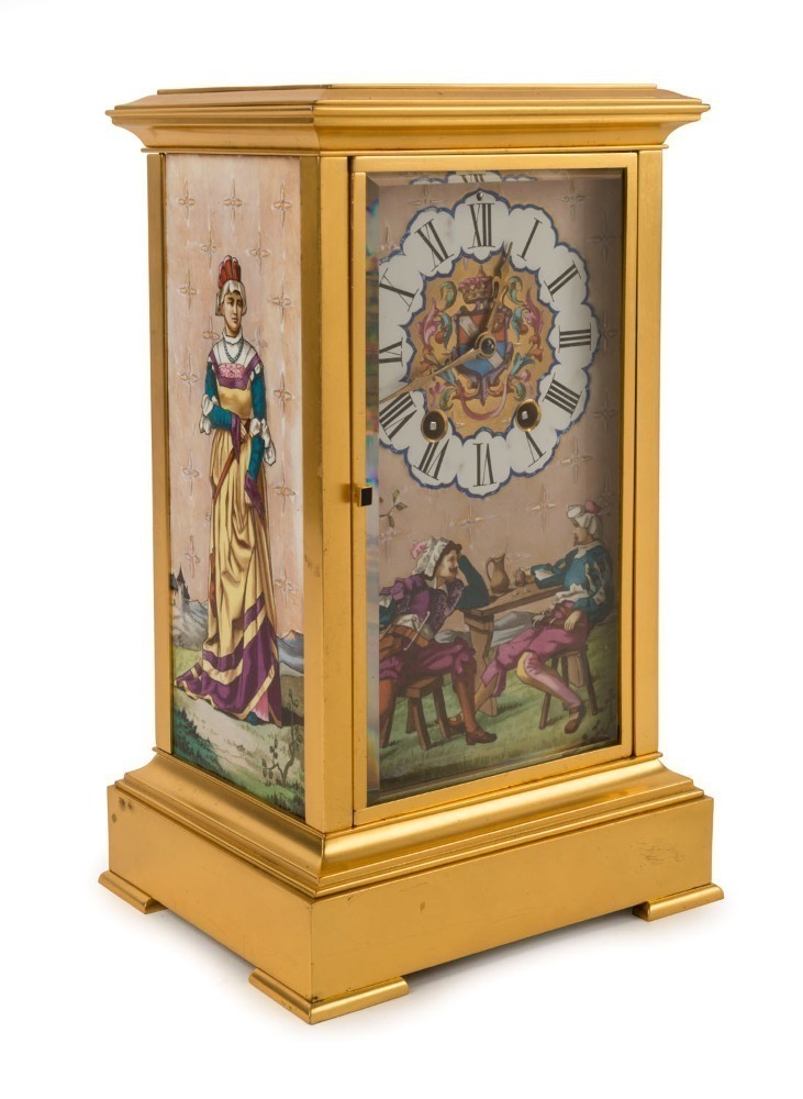 ARCHIELLE BROCOT fine antique French gilt mantel clock with hand ...