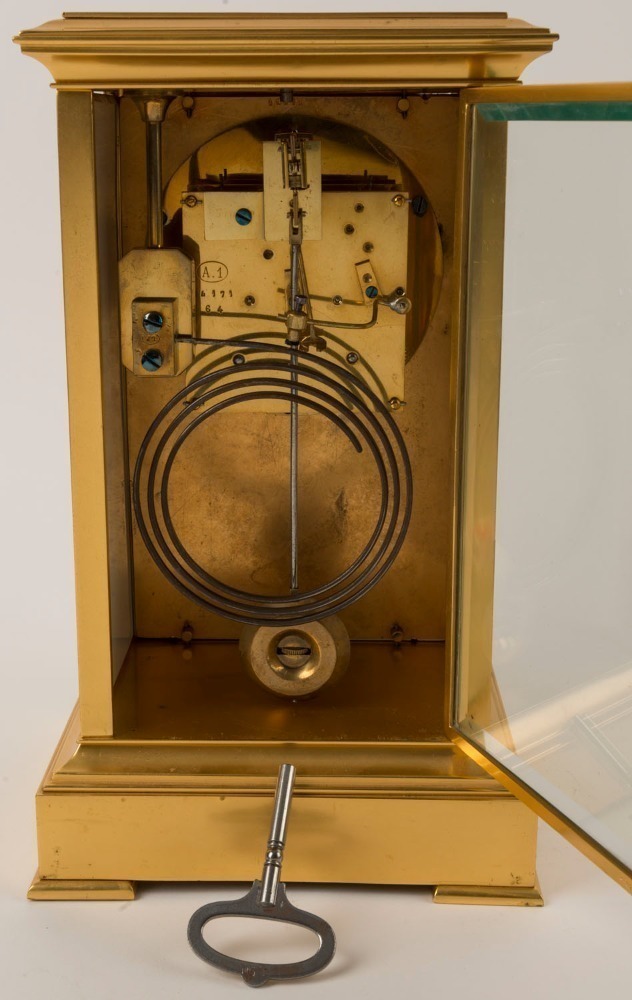 ARCHIELLE BROCOT fine antique French gilt mantel clock with hand ...