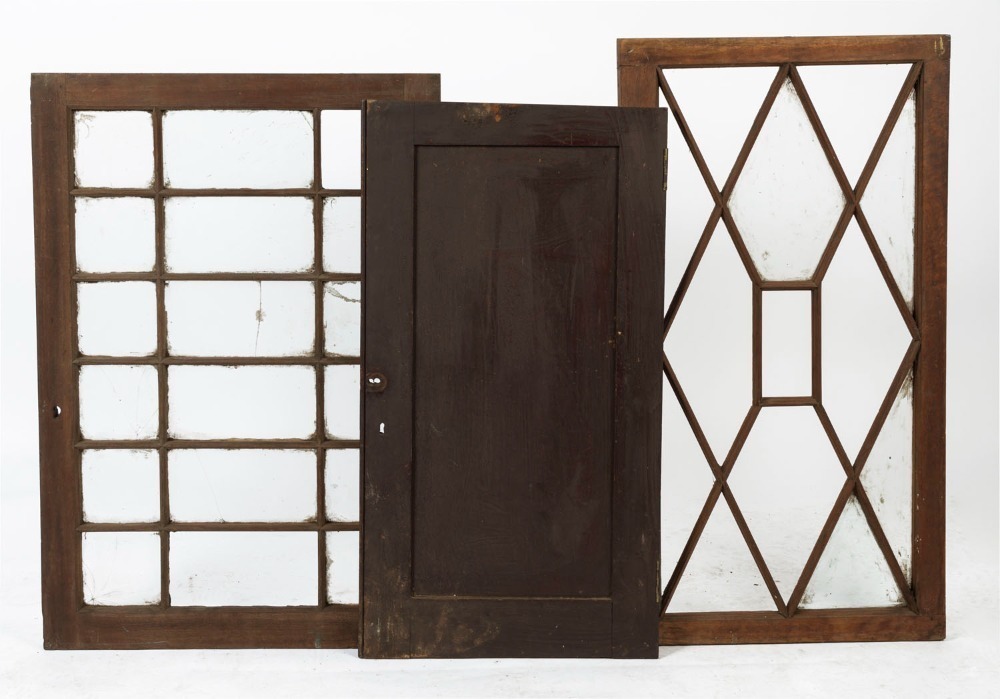 Three antique Australian cedar furniture or cabinet doors, two 1820s ...