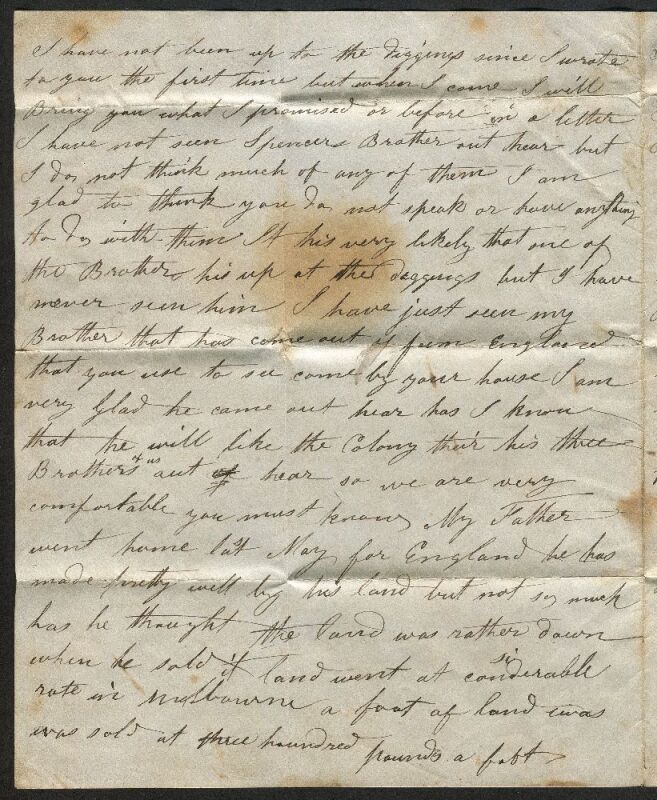 VICTORIA - Postal History: An August 1854 four-page letter together ...