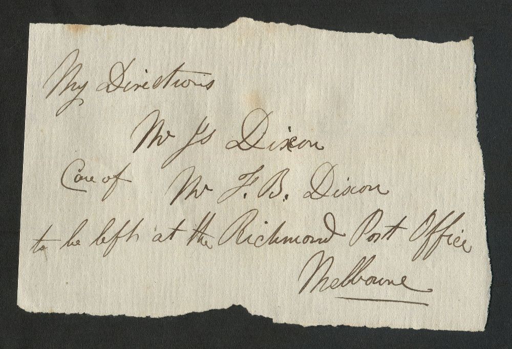 VICTORIA - Postal History: An August 1854 four-page letter together ...
