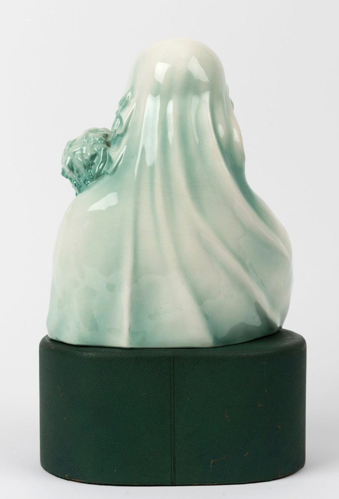 GOLDSCHEIDER Austrian porcelain statue of The Virgin Mother and Child ...