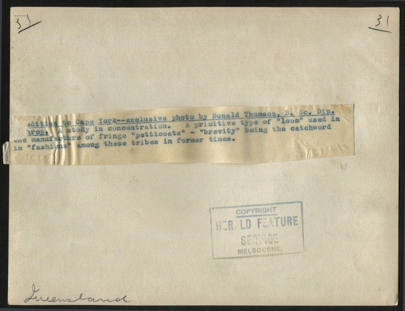 DONALD F. THOMSON (1901 - 1970) IN FAR NORTH QUEENSLAND, 1928: An ...