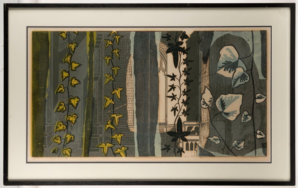 EDWARD BAWDEN (English, 1903 - 1989), Ivies, linocut in colours, circa ...