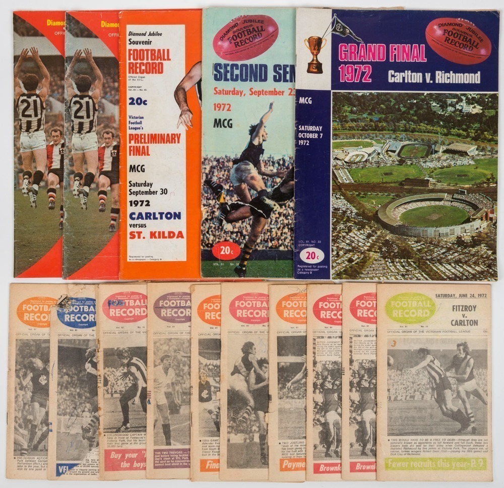 The Football Record: 1972 editions for 9 Home-And-Away (all featuring ...