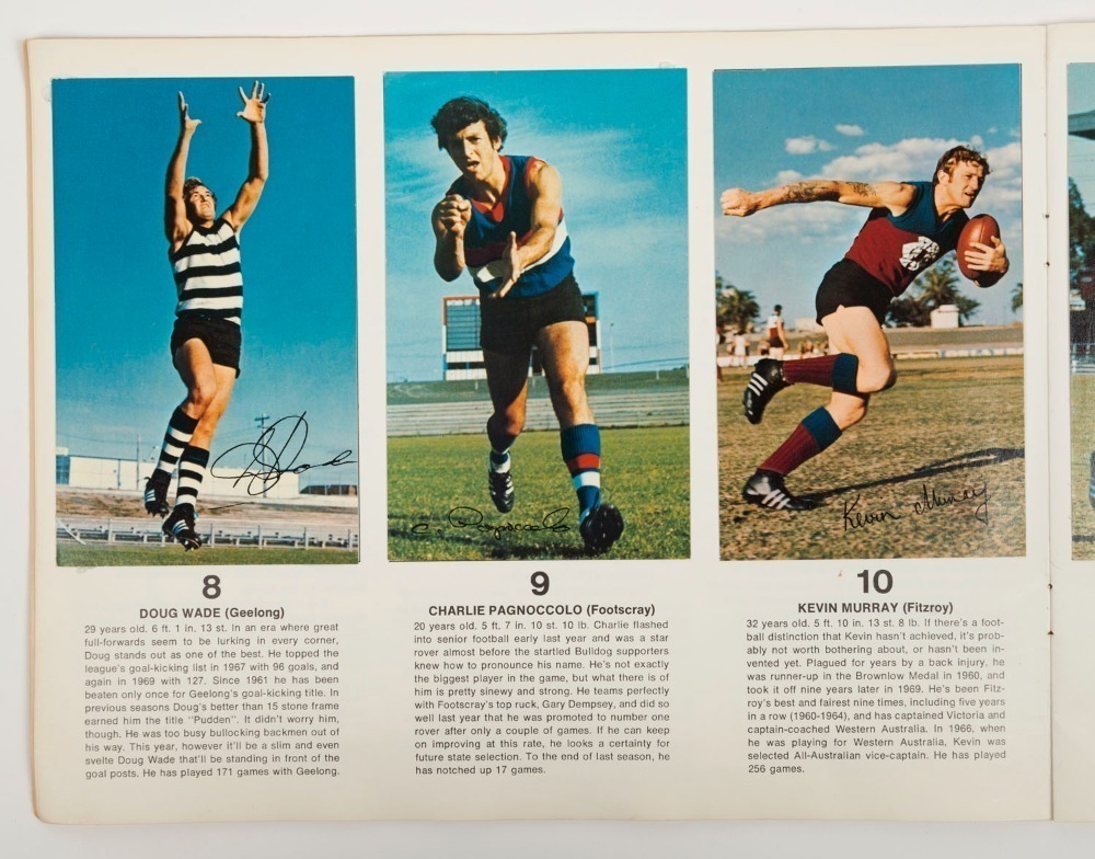 1971 Mobil Footy Photos - VFL Footballers , complete set [40]. G/VG ...