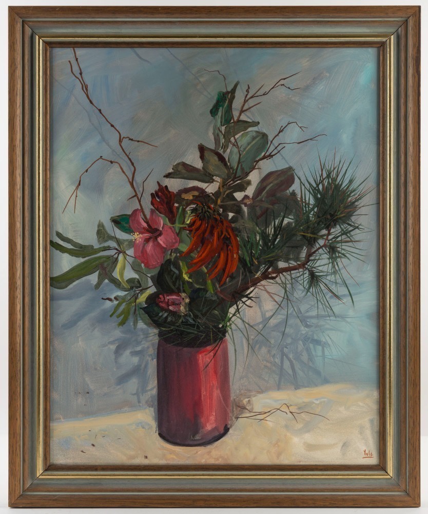 JOHN YULE (1923-1998), two still life paintings oil on board, both ...