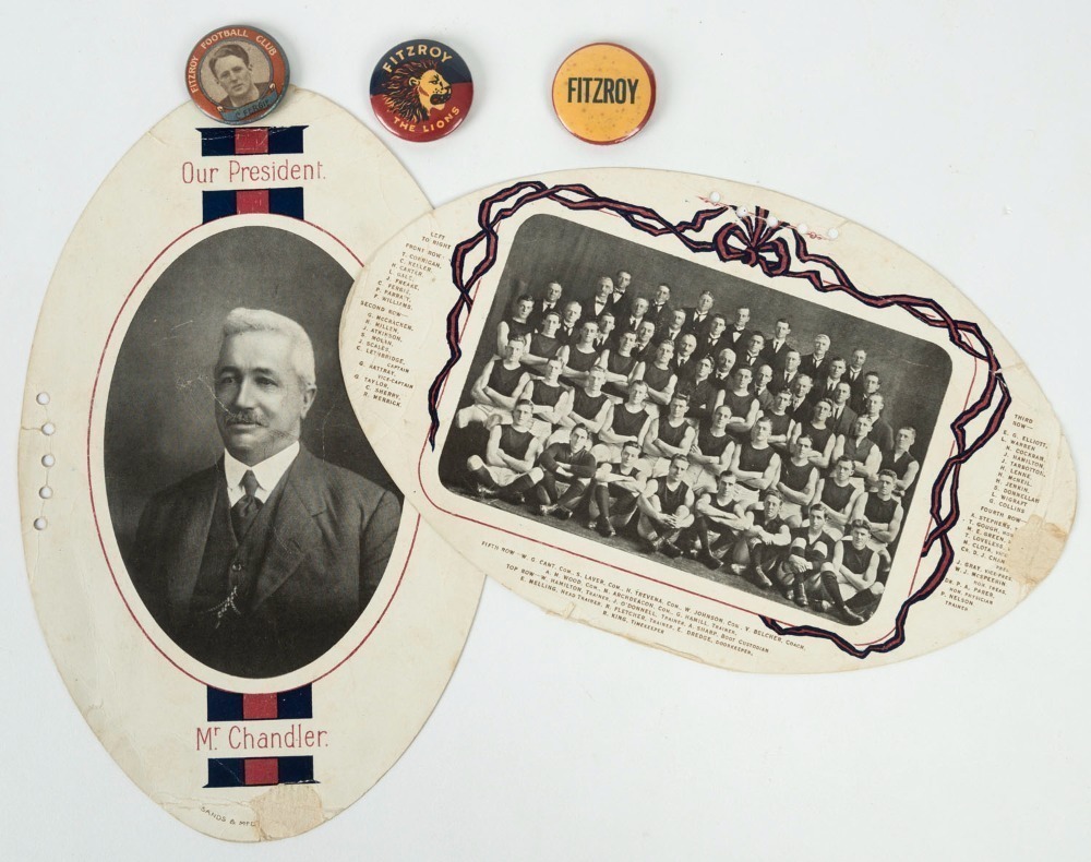 FITZROY FOOTBALL CLUB: A football-shaped souvenir menu from the 1922 ...