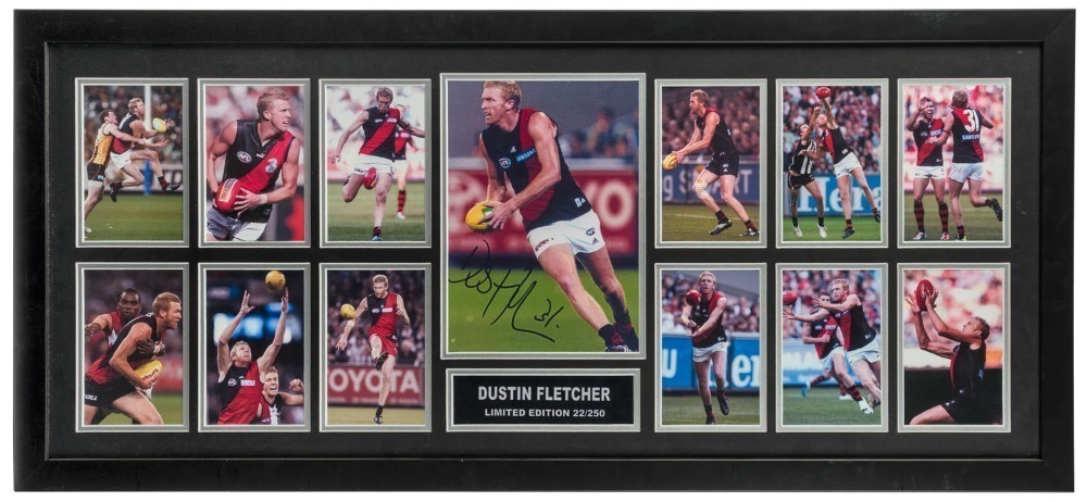 ESSENDON LEGENDS: Ken Fletcher #21 and Dustin Fletcher #22 signed ...