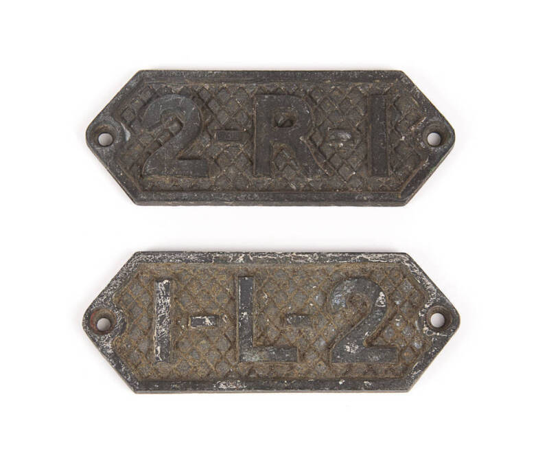 Sydney Trams – Metal indicator signs. A pair of signs that were ...