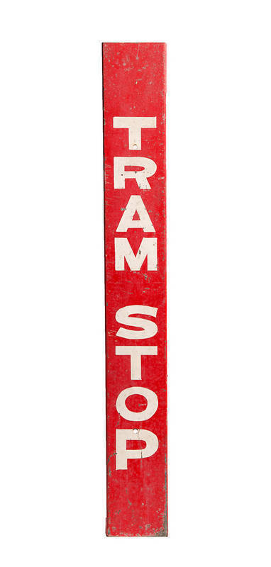 TRAM STOP SIGN (believed to be an early Brisbane sign) “Tram Stop ...