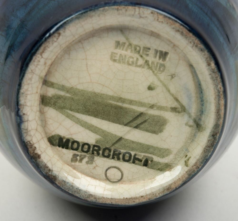 MOORCROFT Moonlit Blue pottery vase, impressed factory mark to base ...