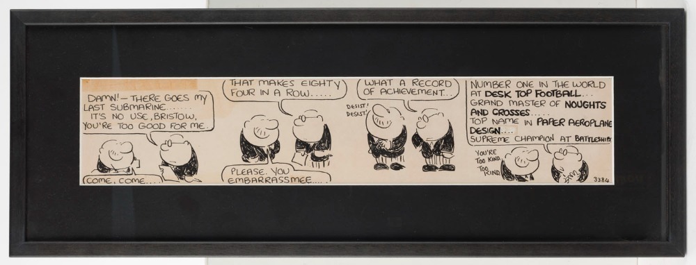 A collection of original pen and ink drawings for published cartoons by ...