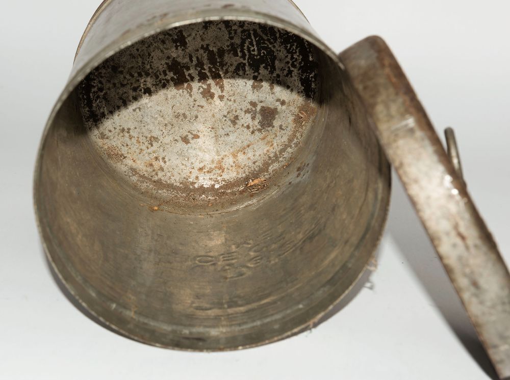 PETERS ICE CREAM vintage galvanized metal ice cream can, emblazoned ...