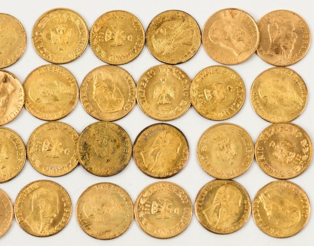 The Emperor Maximilan One Peso Fantasy Gold Coin: Forty examples, all ...