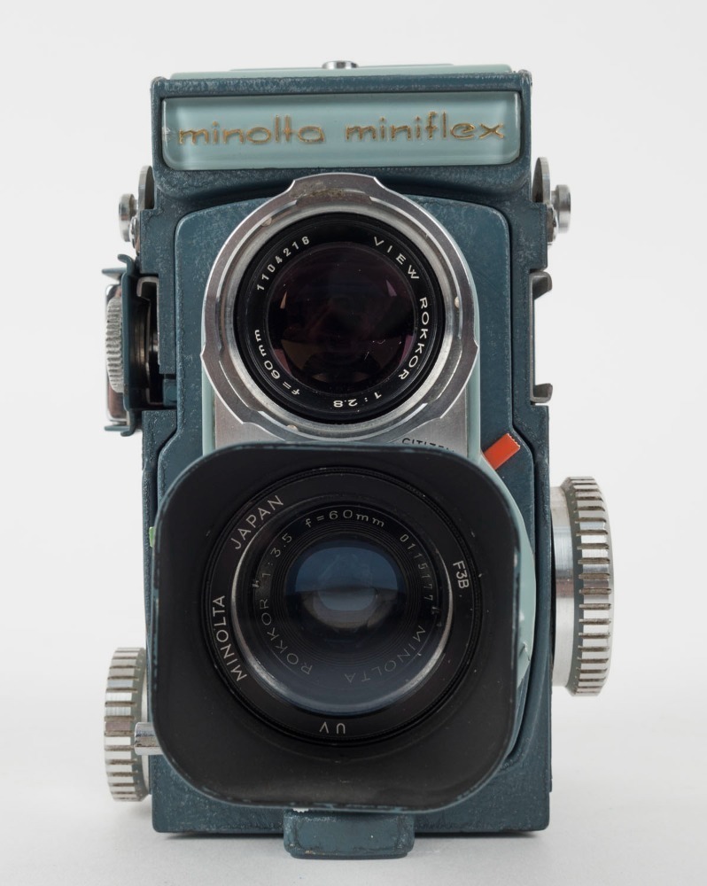 MINOLTA: 1959 Miniflex TLR camera [#104548], with Rokkor 60mm f3.5 lens ...