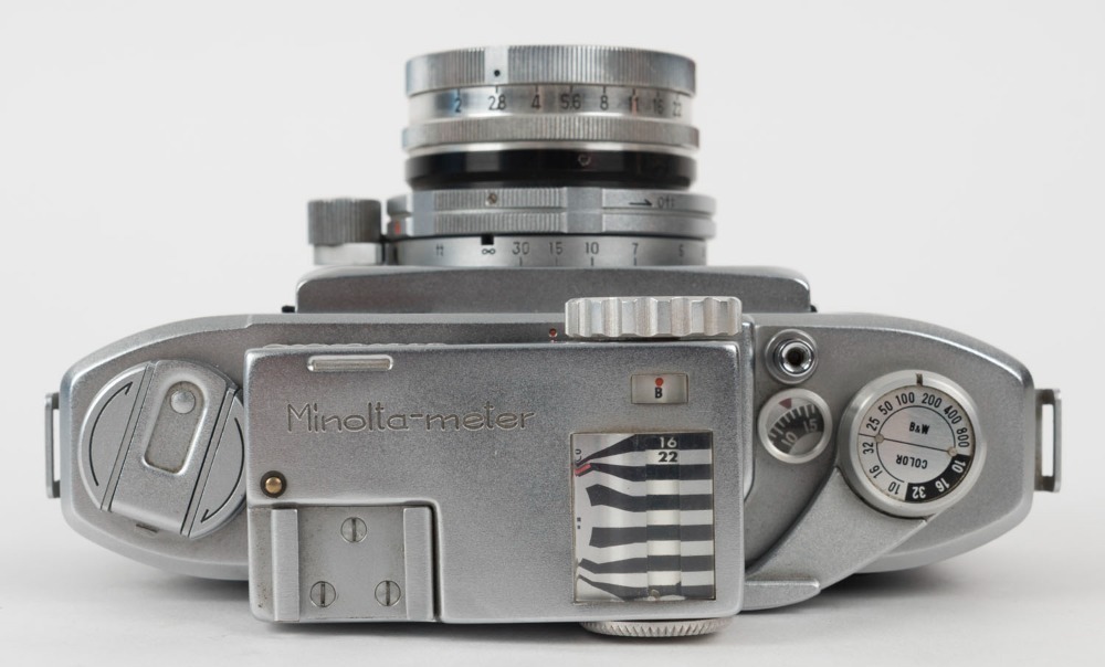 MINOLTA: Minolta Super A rangefinder camera [#104849], circa 1957, with ...