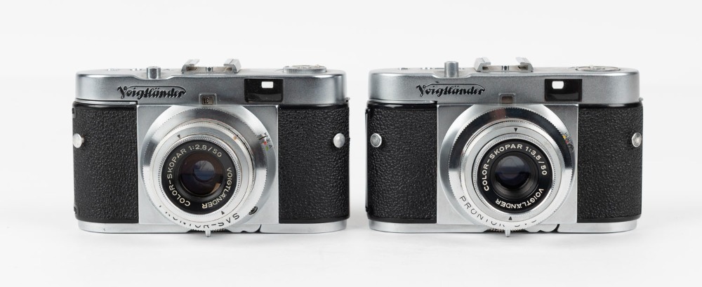 VOIGTLÄNDER: Two 1954 Vito B cameras - one with Color-Skopar 50mm f2.8 ...