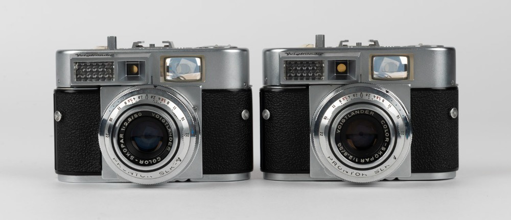 VOIGTLÄNDER: Two 1960 Vitomatic IIa rangefinder cameras with Color ...