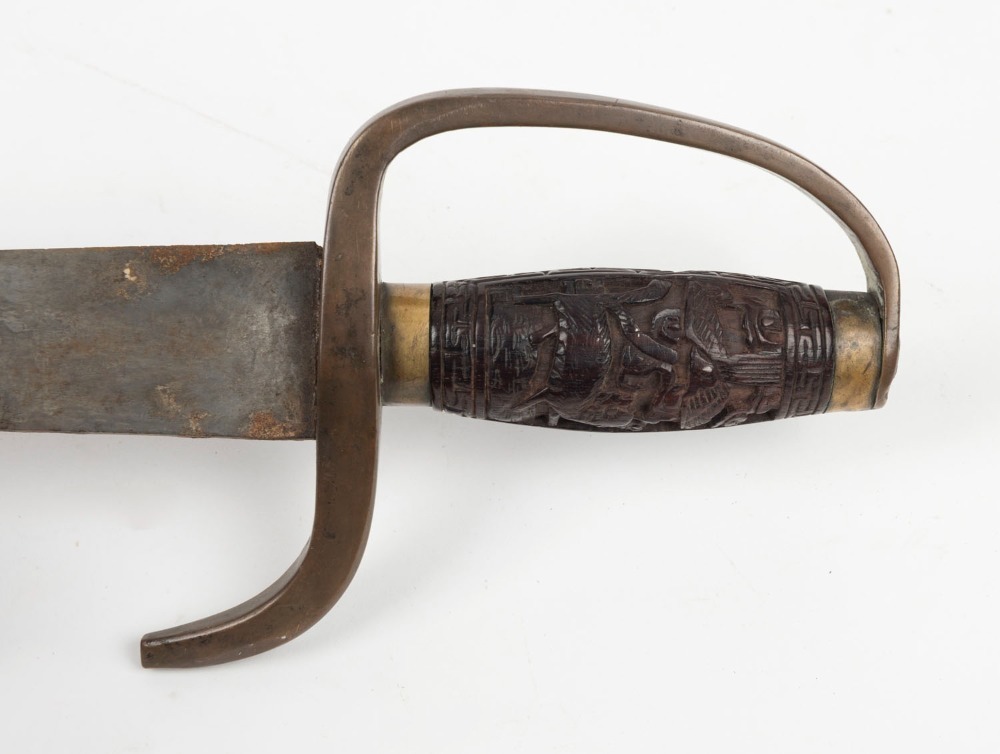 HUDIEDAO antique Chinese pair of butterfly swords in original leather ...