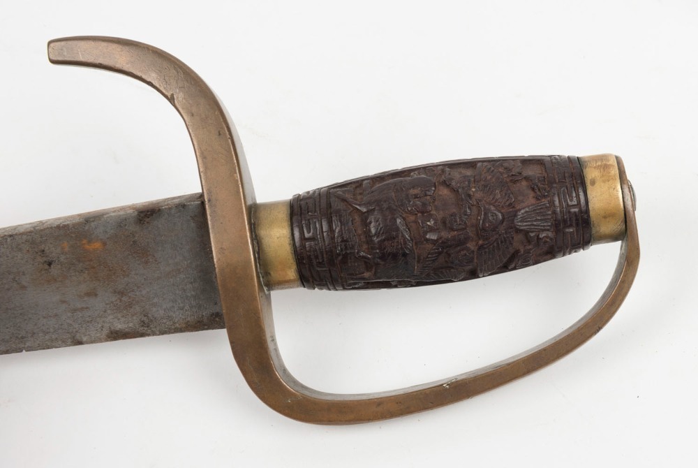 HUDIEDAO antique Chinese pair of butterfly swords in original leather ...