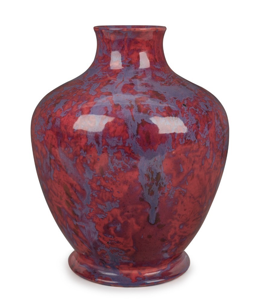 ASHBY GUILD pottery vase with experimental glaze, early 20th century ...