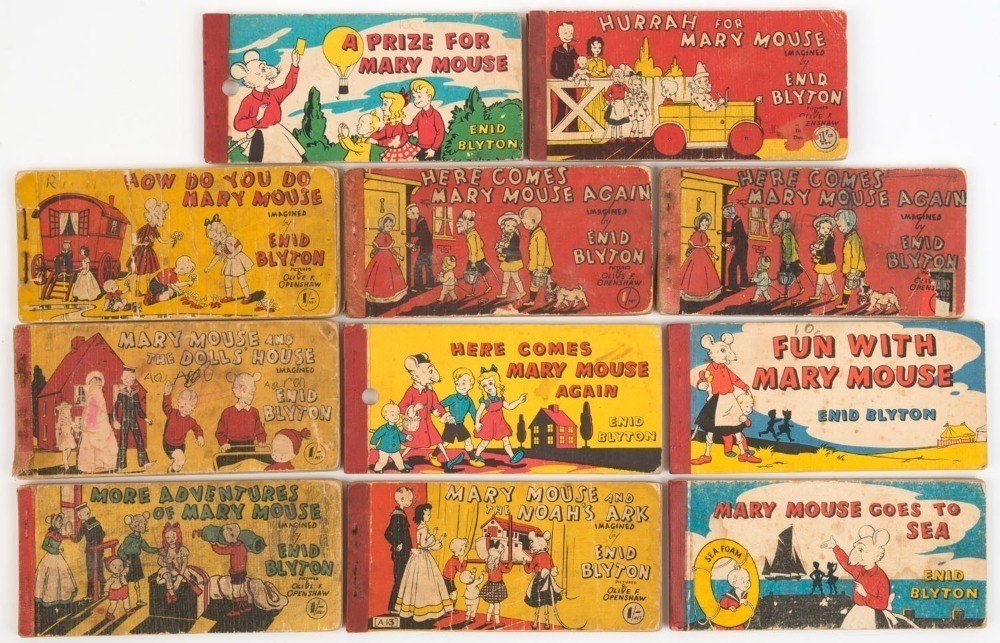ENID BLYTON Mary Mouse soft cover booklets, in mixed condition. (11 vols.)