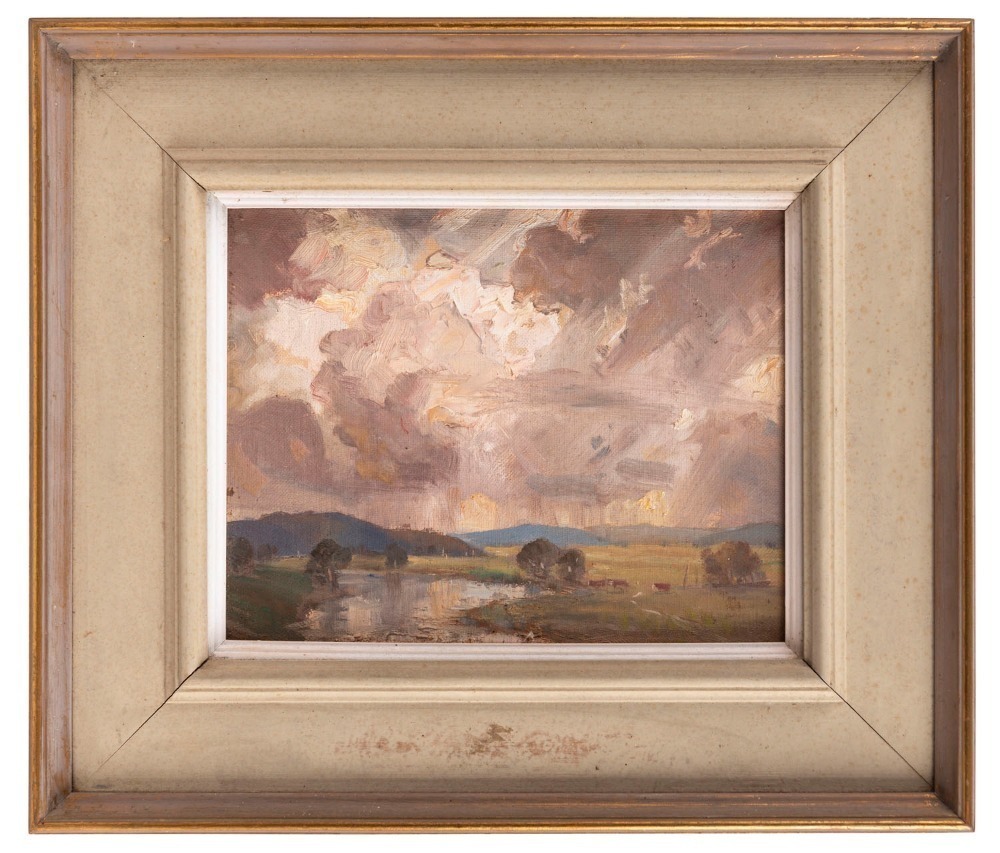 JAMES RANALPH JACKSON (1882-1975), Evening, Narabeen Lakes, oil on ...