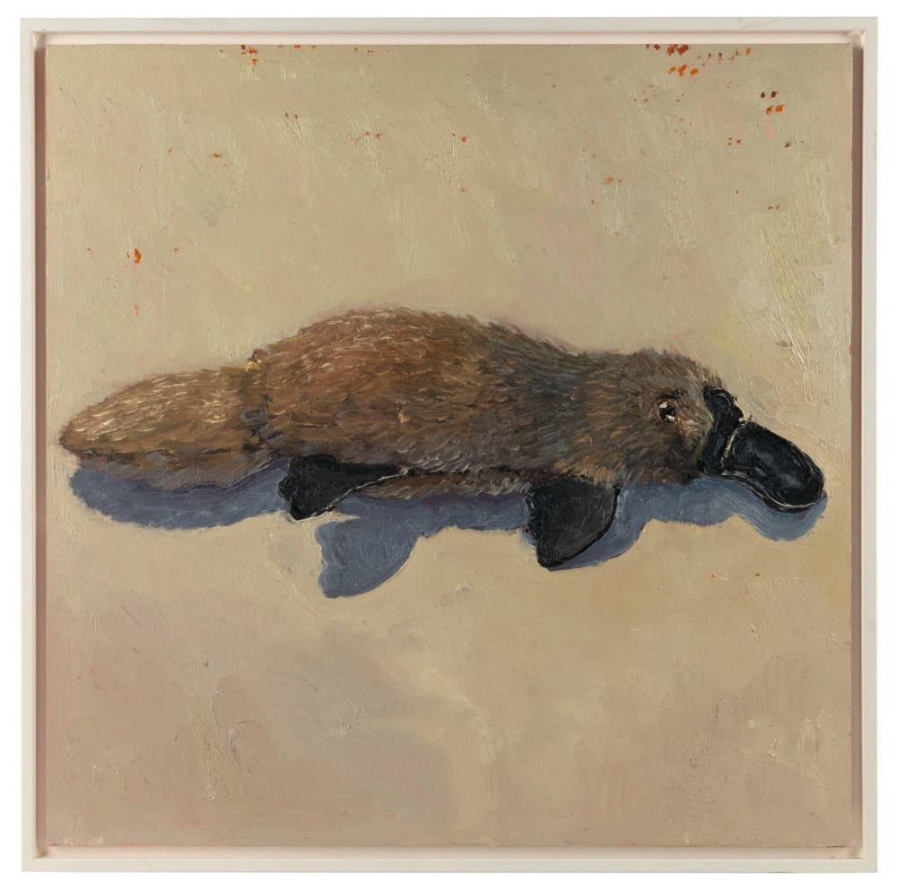 LUCY CULLITON (1966 - ), Greetings From Bombala platypus, oil on board ...