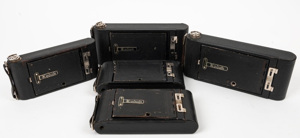 KODAK: Five c. late 1920s vertical-folding cameras - three No. 1 Pocket ...