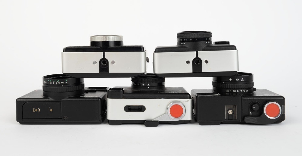 AGFA: Five c. 1970s compact cameras - one Agfamatic 100 Sensor, two ...