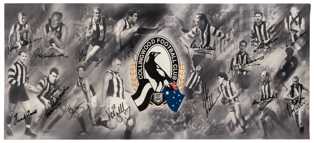 Canvas print, circa 2000 featuring Collingwood logo, together with ...