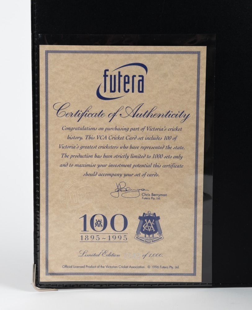 1996 Futera VCA Cricket Card set of 100 of Victoria's greatest ...