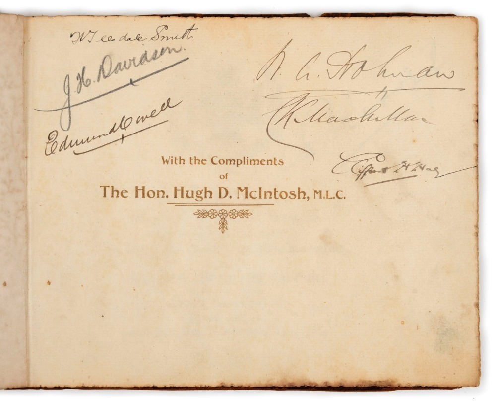 THE VICTORIA CROSS FOR VALOUR : Souvenir Dinner Menu, 1919, with ...