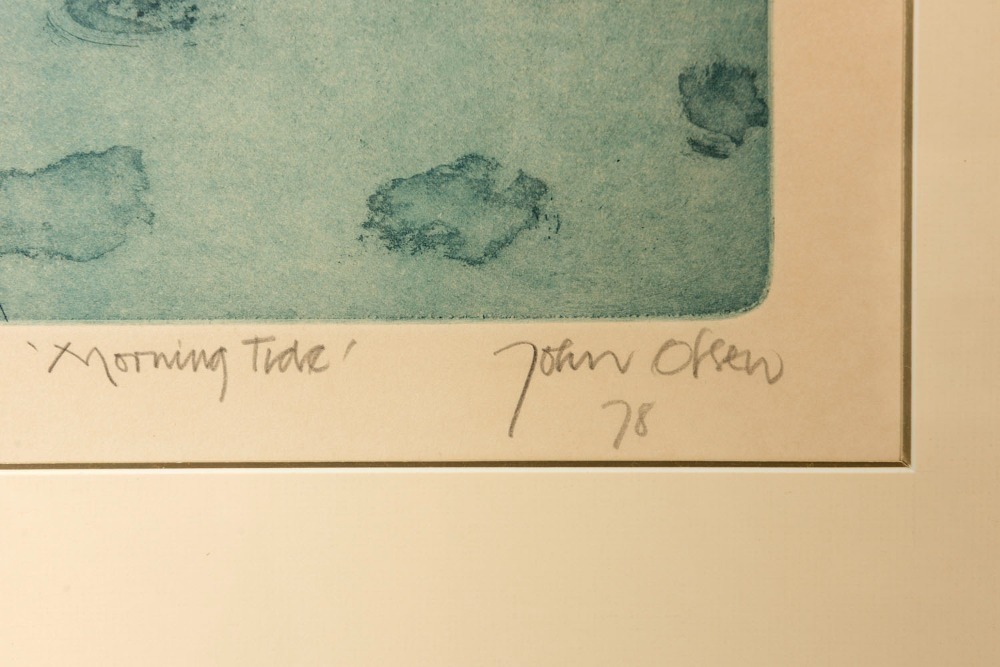 JOHN OLSEN (1928-2023), Morning Tide, lithograph, 52/60, signed and ...