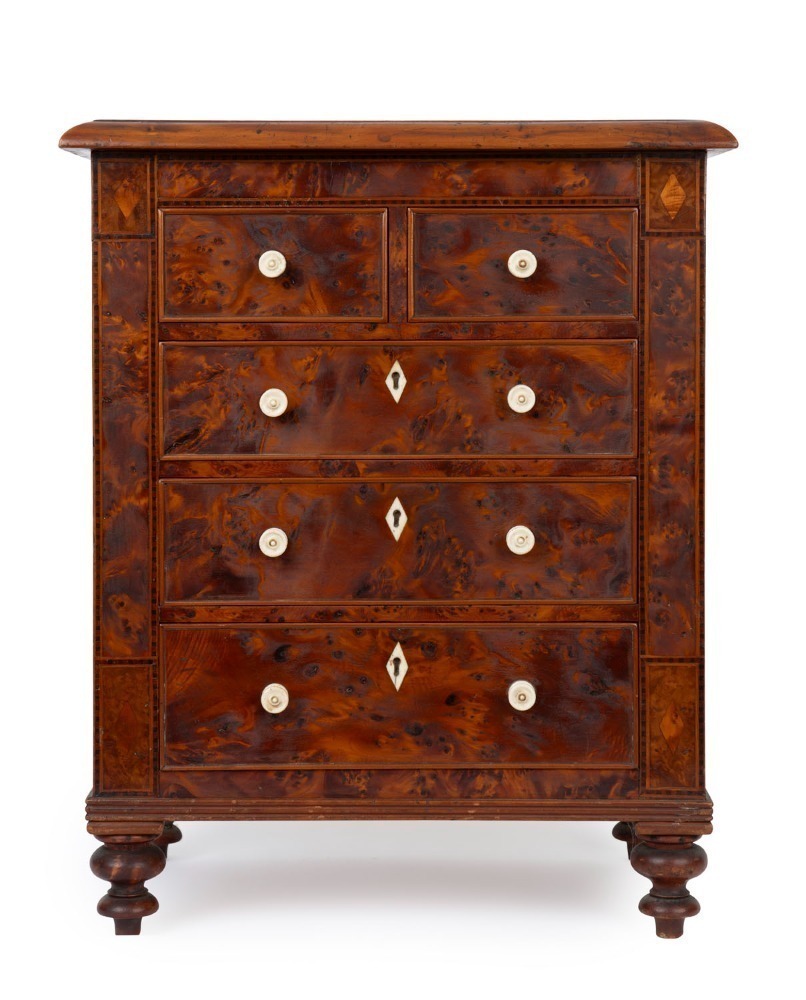 A stunning Colonial Australian apprentice chest of drawers crafted in ...