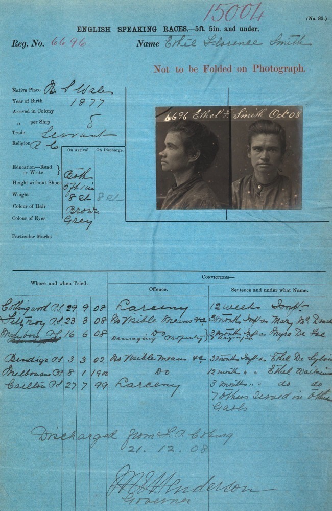 PENTRIDGE PRISON: A records book documenting the discharge of one ...