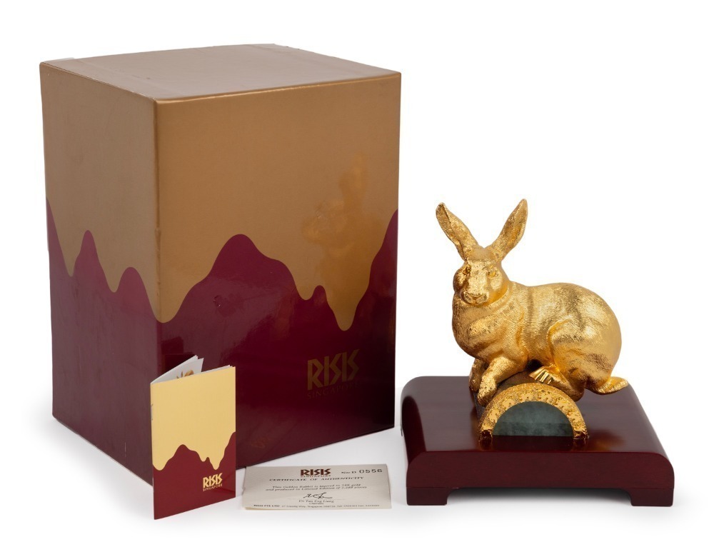 Chinese Year of the Rabbit 24ct gold-encased rabbit, titled Lasting ...