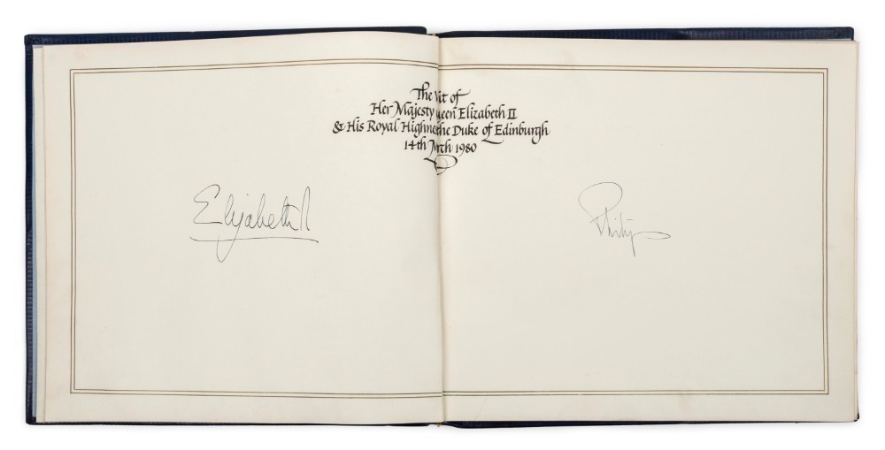 THE ORIGINAL SIGNATURES OF QUEEN ELIZABETH & PRINCE PHILIP: A double ...