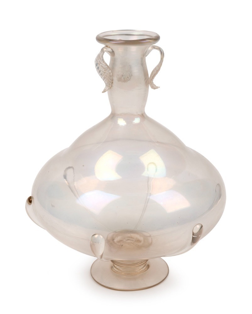 A Romanesque Italian glass vase designed by VITTORIA ZECCHINE for ...