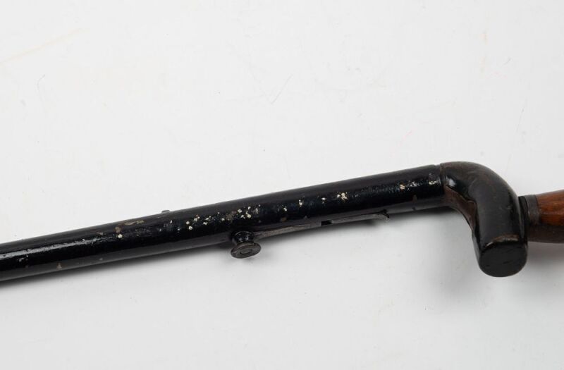 POACHER'S STICK, antique walking stick with percussion cap single shot ...