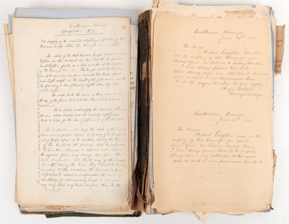 ANGUS CORNISH, CASTLEMAINE BOROUGH ENGINEER & INSPECTOR OF WORKS, circa ...